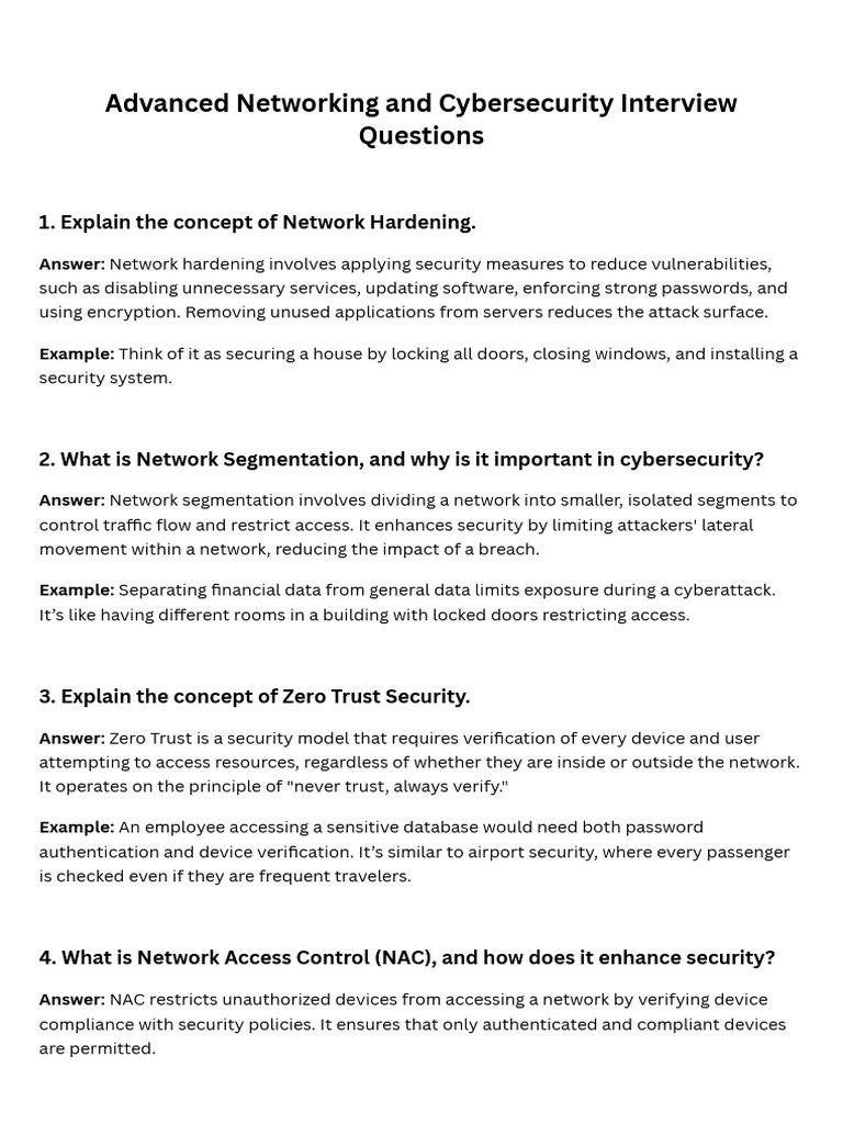 Cybersecurity Interview Questions Guide | PDF | Security | Computer ...