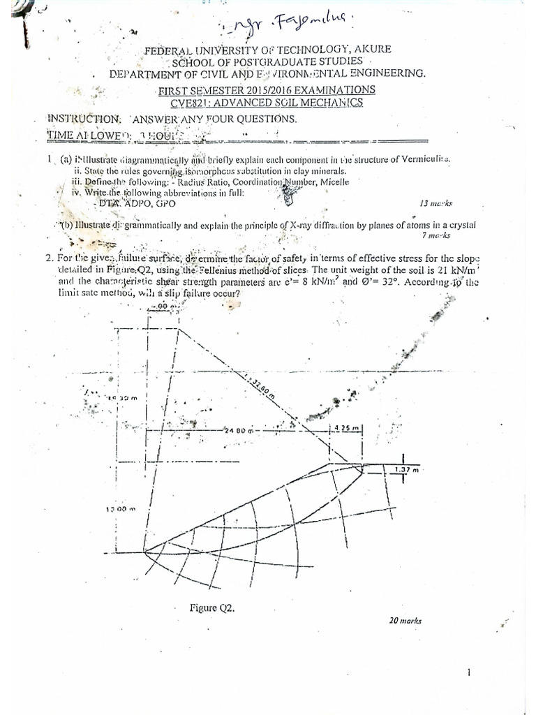 PQ CVE 821 - Advanced Soil Mech. | PDF