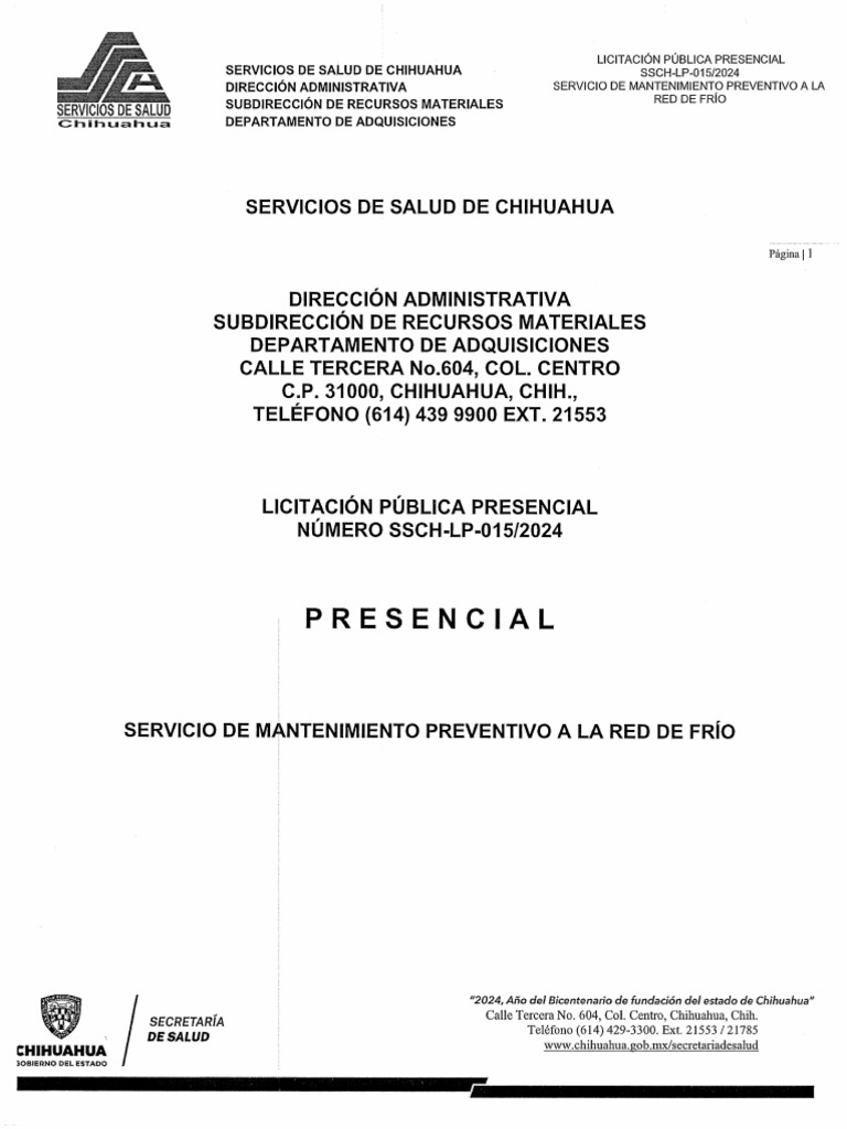Bases Ssch-lp-015-2024 Red de Frio | PDF