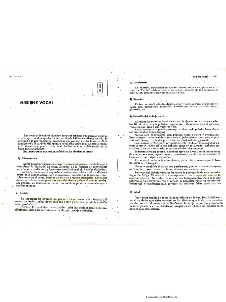 HIGIENE VOCAL Principios de Foniatria de Renato Segre Susana Naidich 1 1 | PDF