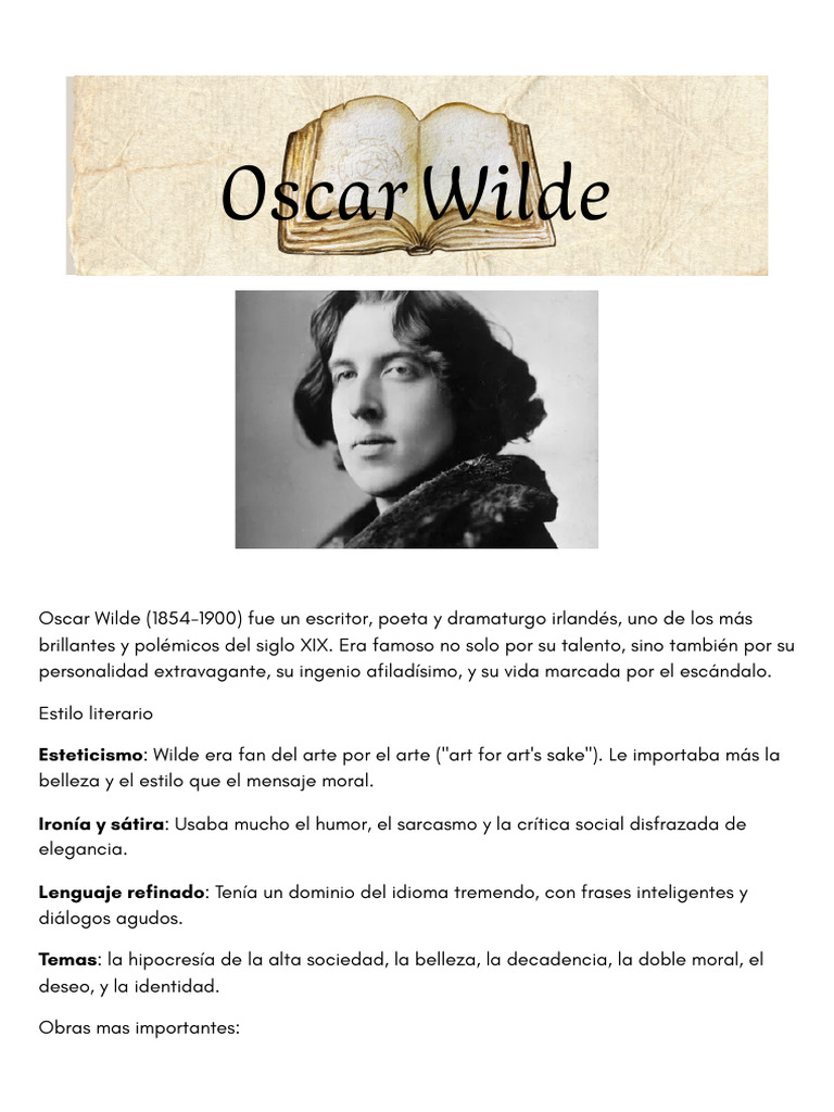 Oscar Wilde | PDF | Oscar Wilde | Robert Louis Stevenson