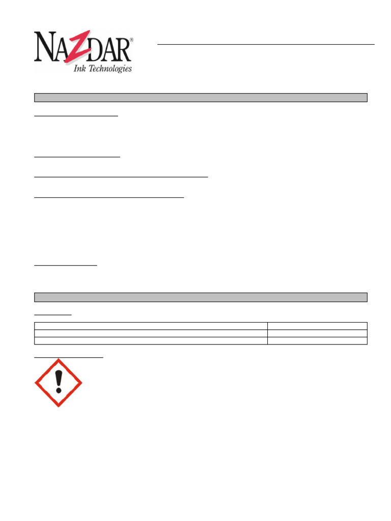 Hoja de Seg Tinta Blanca NAZDAR | PDF | Agua | Combustión