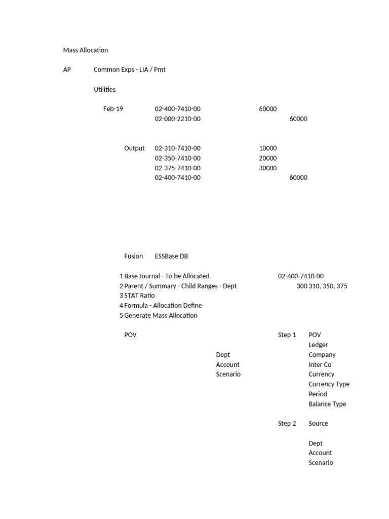Fusion - Mass Allocation Workings | PDF | Economies
