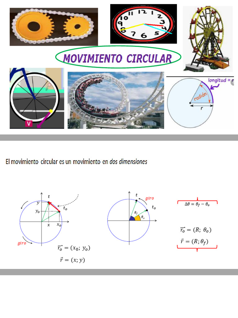 Movimiento Circular: Velocidades y Aceleraciones | PDF | Aceleración ...