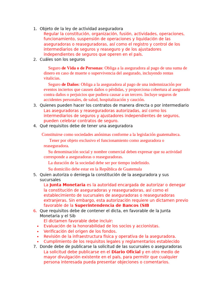 La Ley de Actividad Aseguradora | PDF | Seguro | Reaseguro