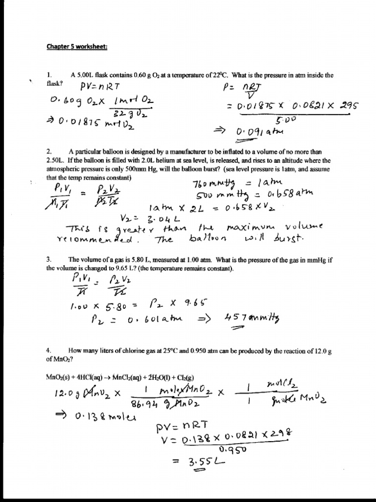 Chapter 5 Worksheet 5a | PDF