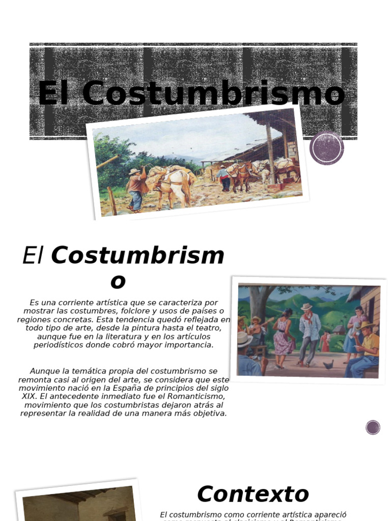 Costumbrismo 9â°25 | PDF | Romanticismo | Literatura latinoamericana