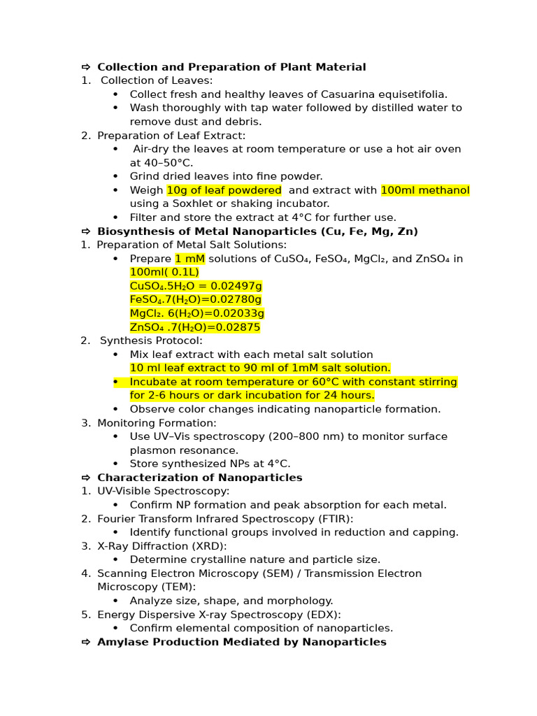 Full Protocol of Research 1 | PDF | Nanoparticle | Protein Purification