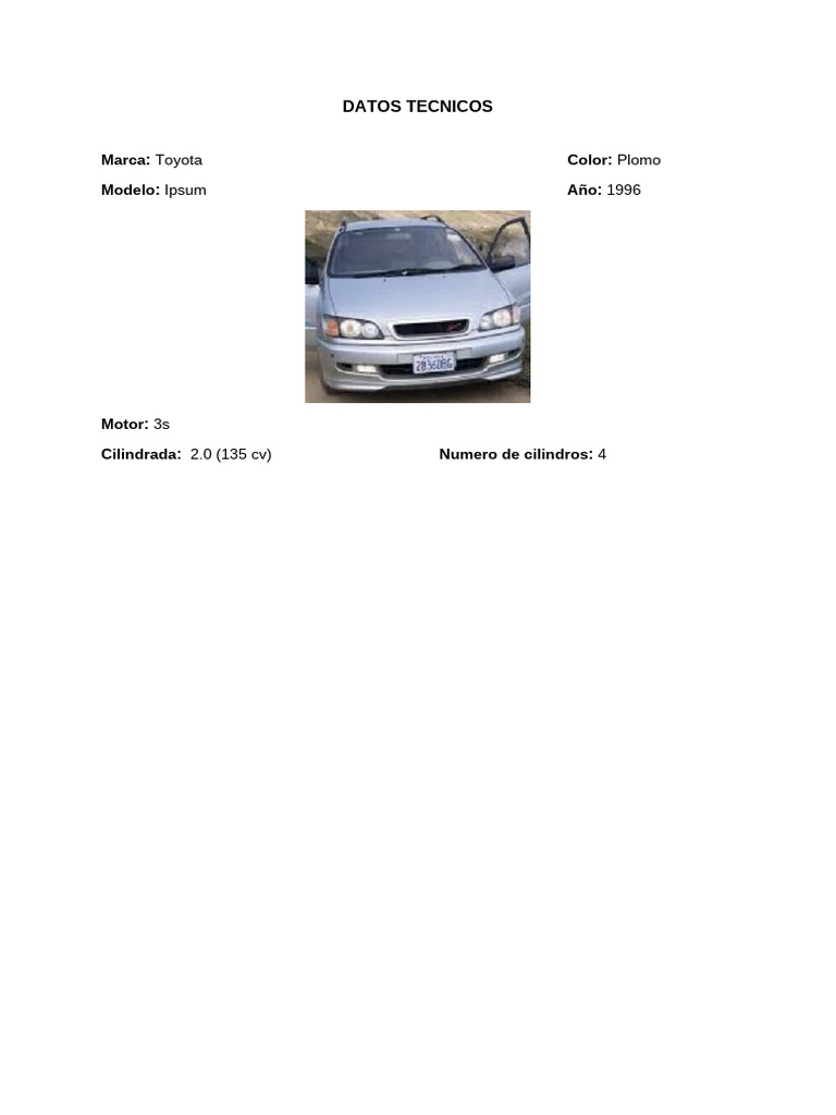 Datos Tecnicos | PDF
