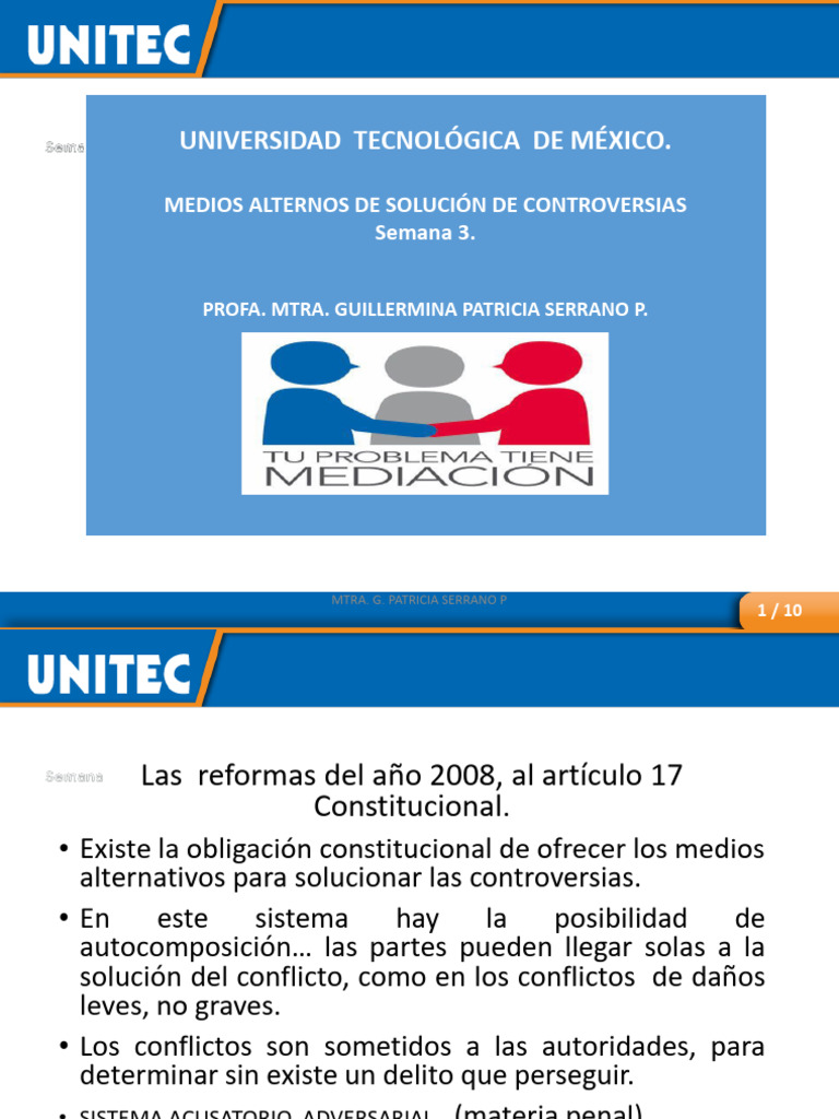 Masc. Present. Sem. 3 | PDF | Mediación | Arbitraje
