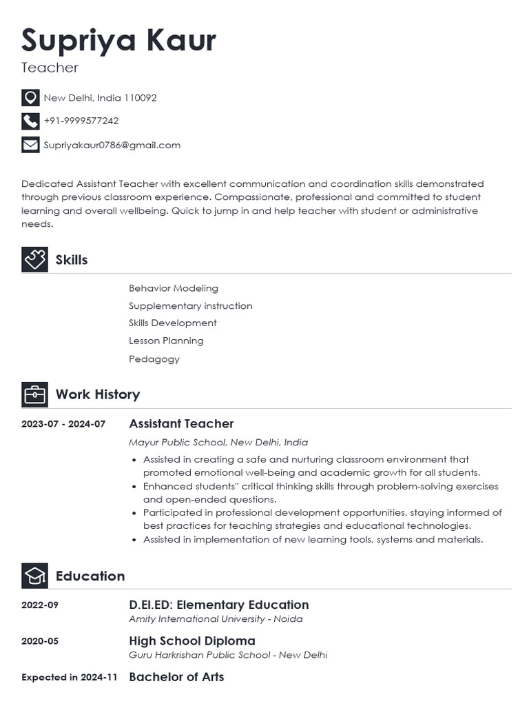 Supriya Kaur Resume 11 | PDF