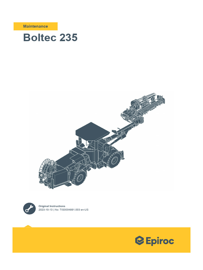 TIS0004891.003 en-US Boltec 235 - Maintenance | PDF | Brake ...