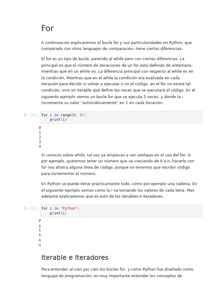 Clase 05iteraciones | PDF | Python (lenguaje de programación) | Recursividad