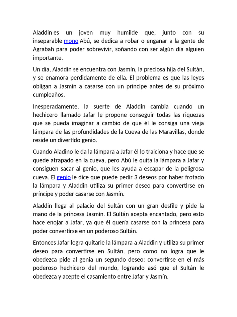 Aladino y el poder de la lámpara | PDF