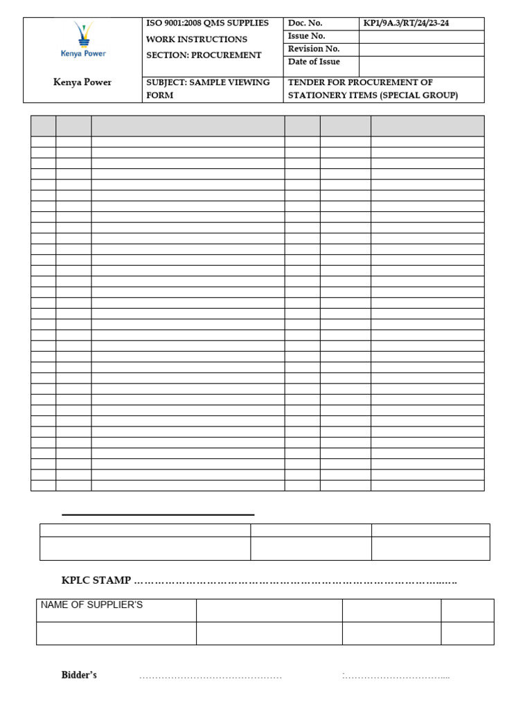 1720759497059-Sample Viewing Form-Stationery Items (Ywpwd) | PDF ...
