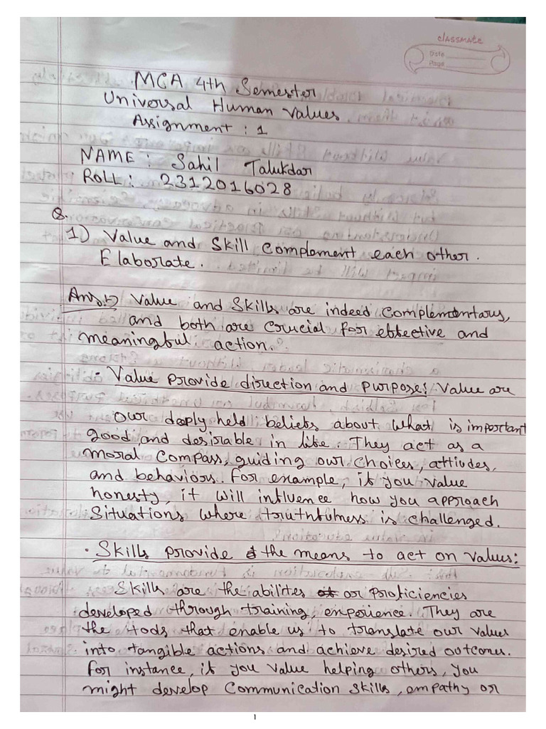 UHV Assignment 1 | PDF