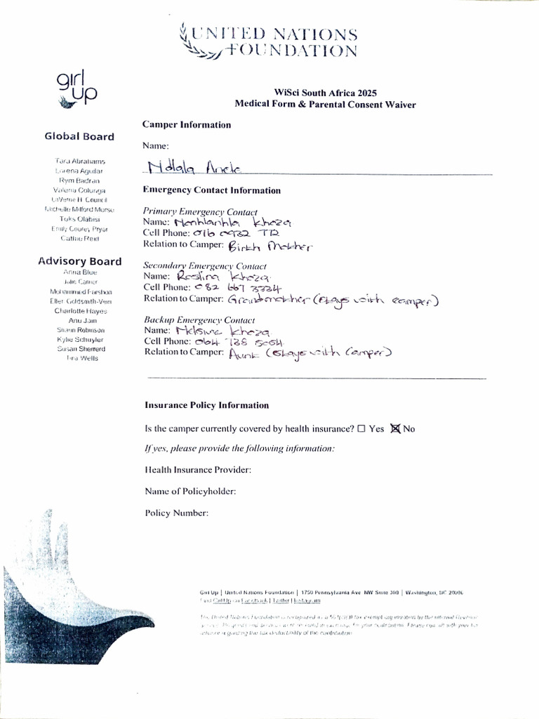 WiSci South Africa 2025 Medical Forms | PDF | Medical Specialties ...