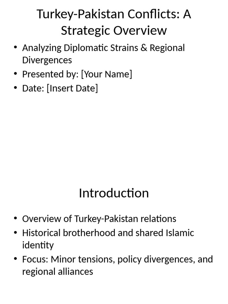 Turkey Pakistan Conflicts Report | PDF