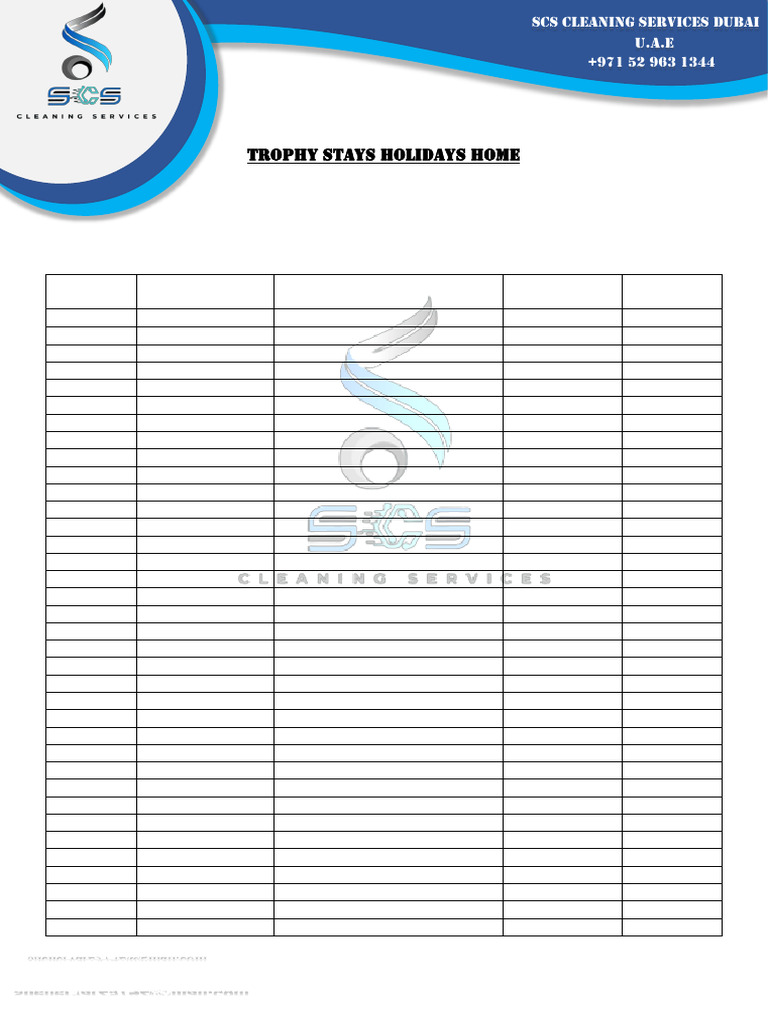 Trophy Stays SCS Invoice January | PDF