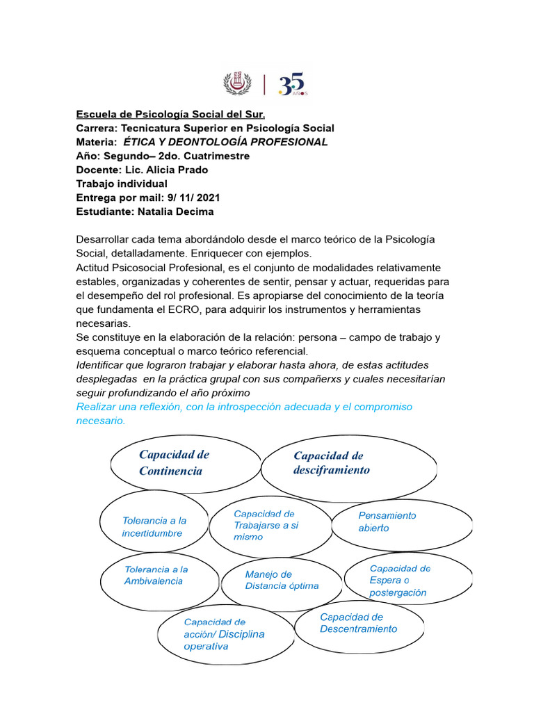 Guia Act Psic Ali | PDF | Psicología Social | Teoría