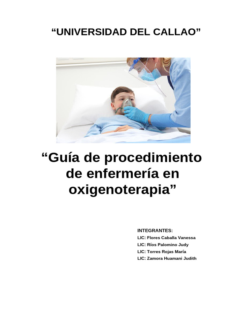 Guia de Procedimiento Oxigenoterapia - Nebulizacion | PDF | Pulmón ...