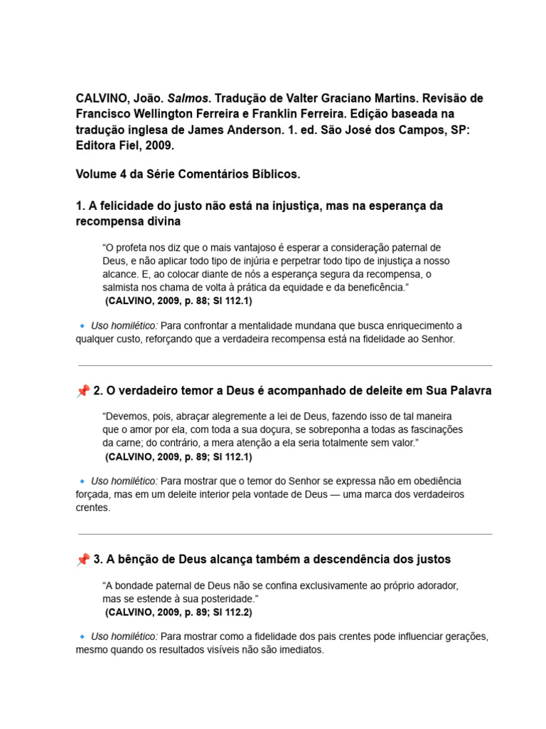 Significado e Recompensa do Salmo 112 | PDF | Deus | Justiça