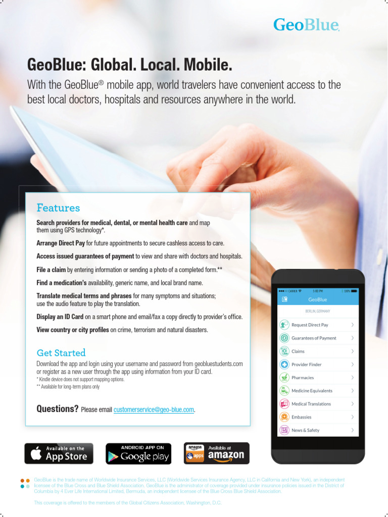 GeoBlue App Flyer - Student | PDF