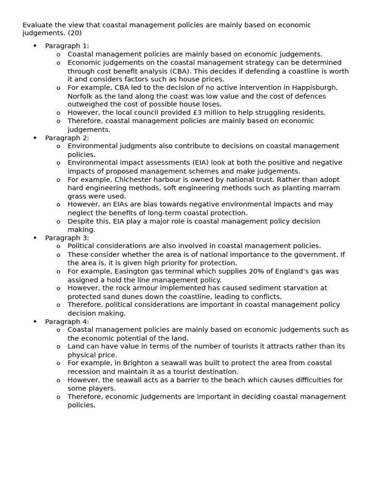 Economic Judgements in Coastal Management | PDF | Cost–Benefit Analysis ...