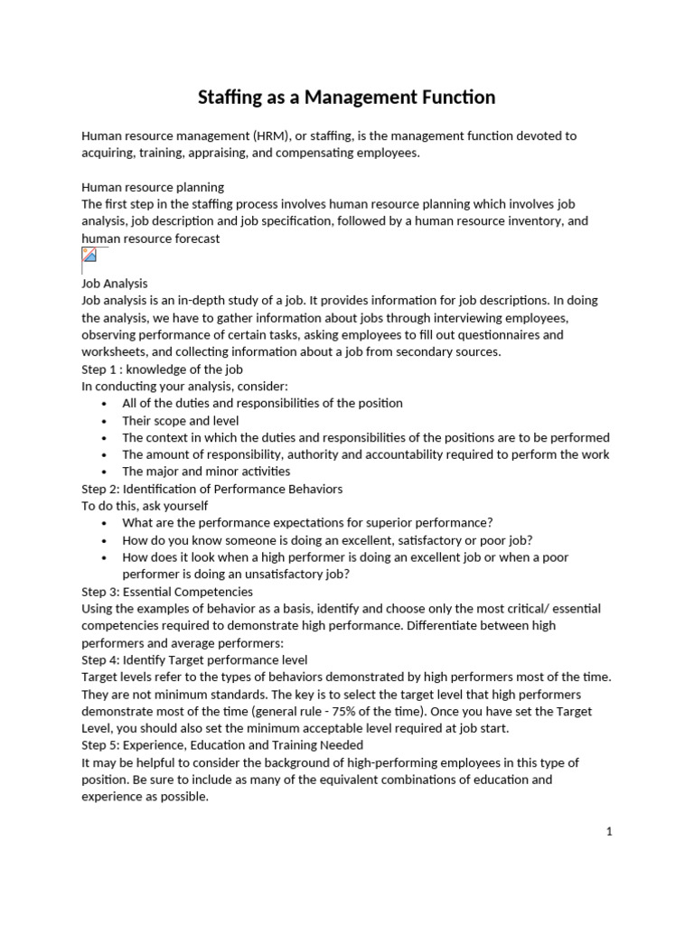 Effective Staffing Management Strategies | PDF | Performance Appraisal ...