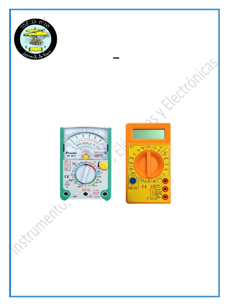 Manejo Del Multimetro | PDF