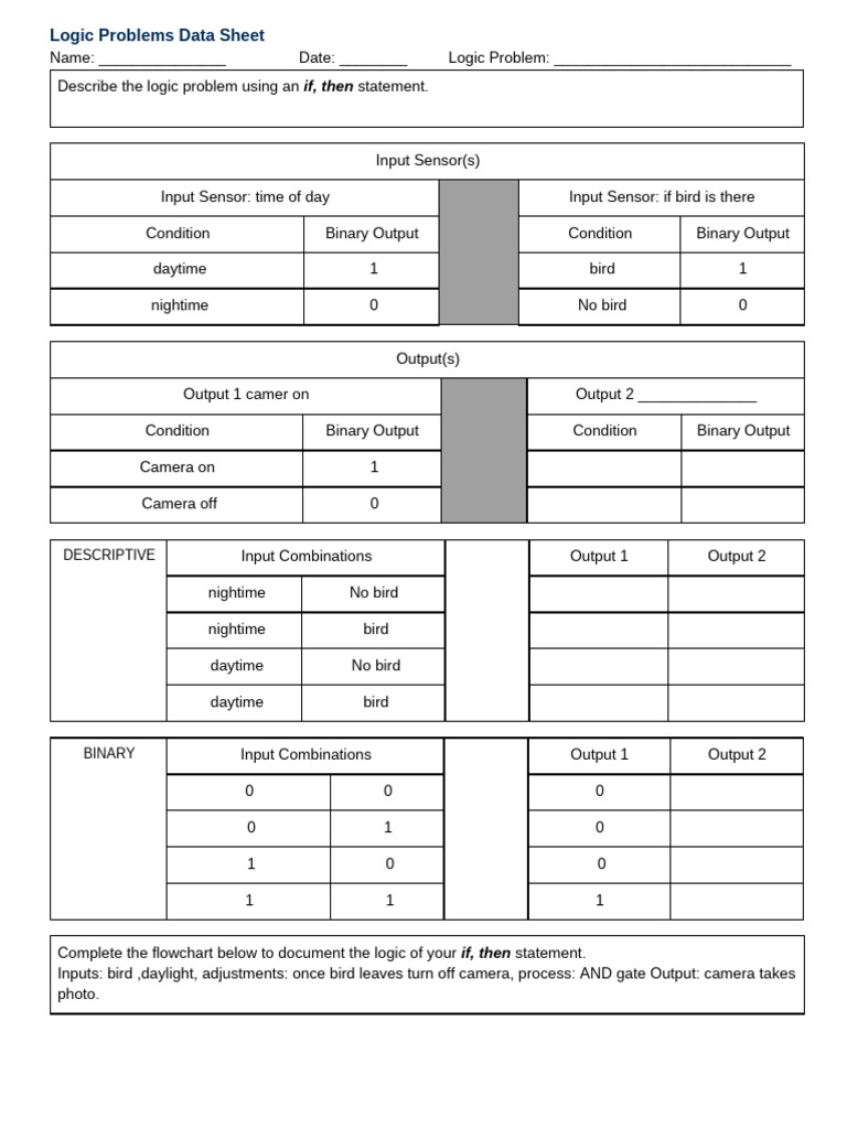 Logic Problems Data Sheet Guide | PDF