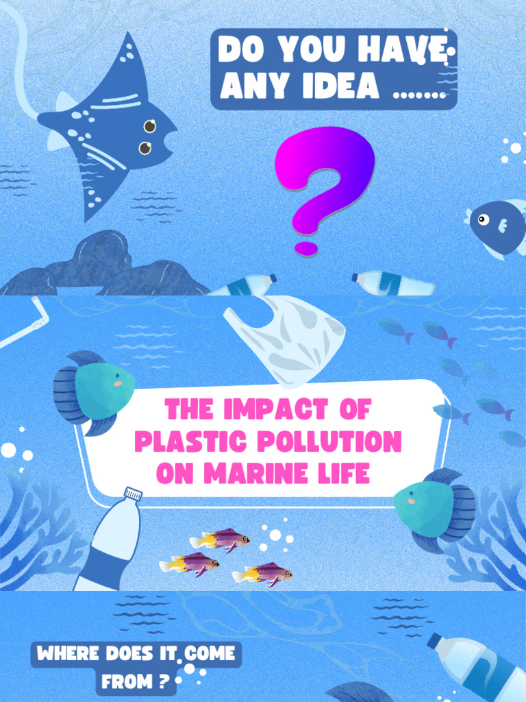 Blue Ilustrative Free Plastic Pollution Presentation | PDF