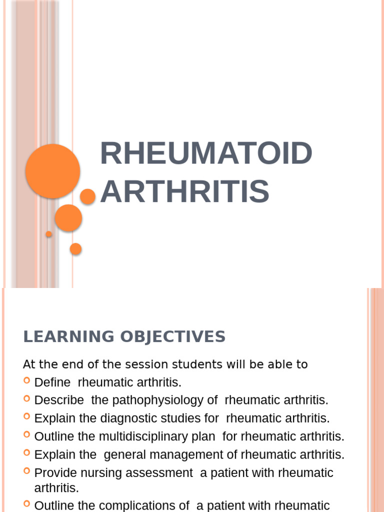 Pathophysiology of Rheumatic Arthritis | PDF | Rheumatoid Arthritis ...