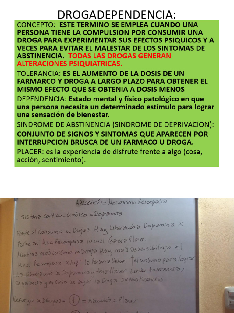 Drogas y Dependencia: Efectos y Tratamientos | PDF | Drogas ...