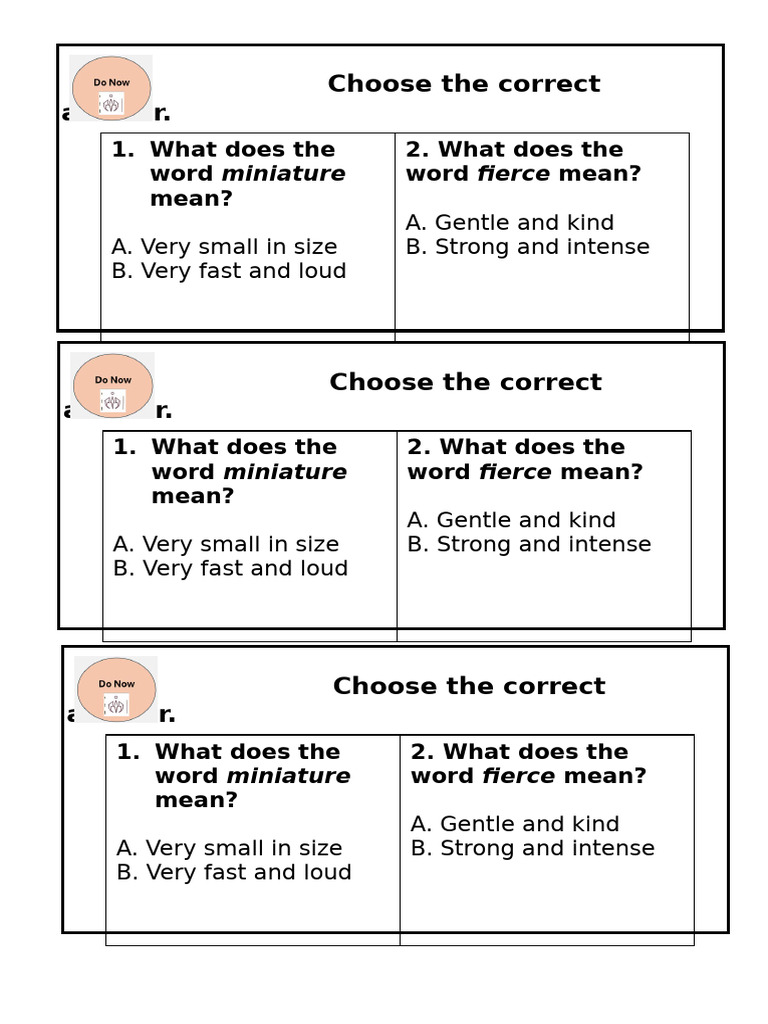 Chester's Way Lesson 1 - Do Now | PDF