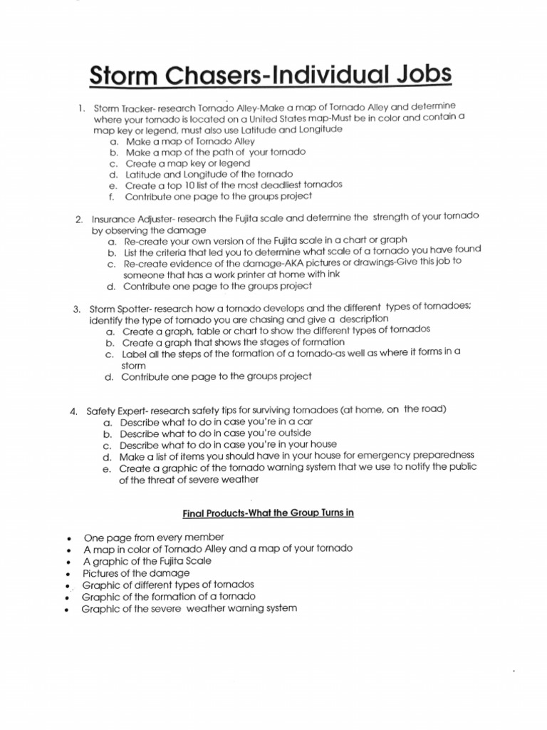 Storm Chasers Project | PDF