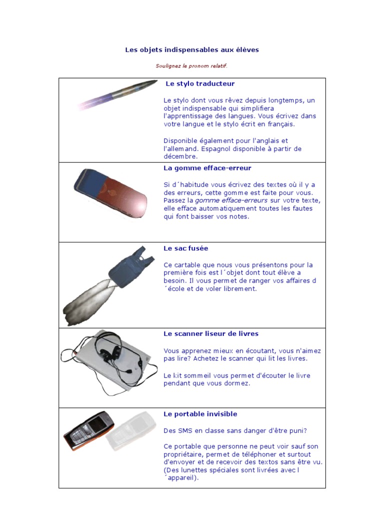 Relatifs Objets Magiques | PDF