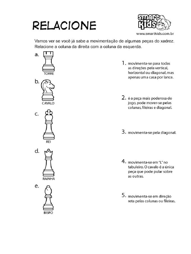 Xadrez Atividade para Criancas | PDF
