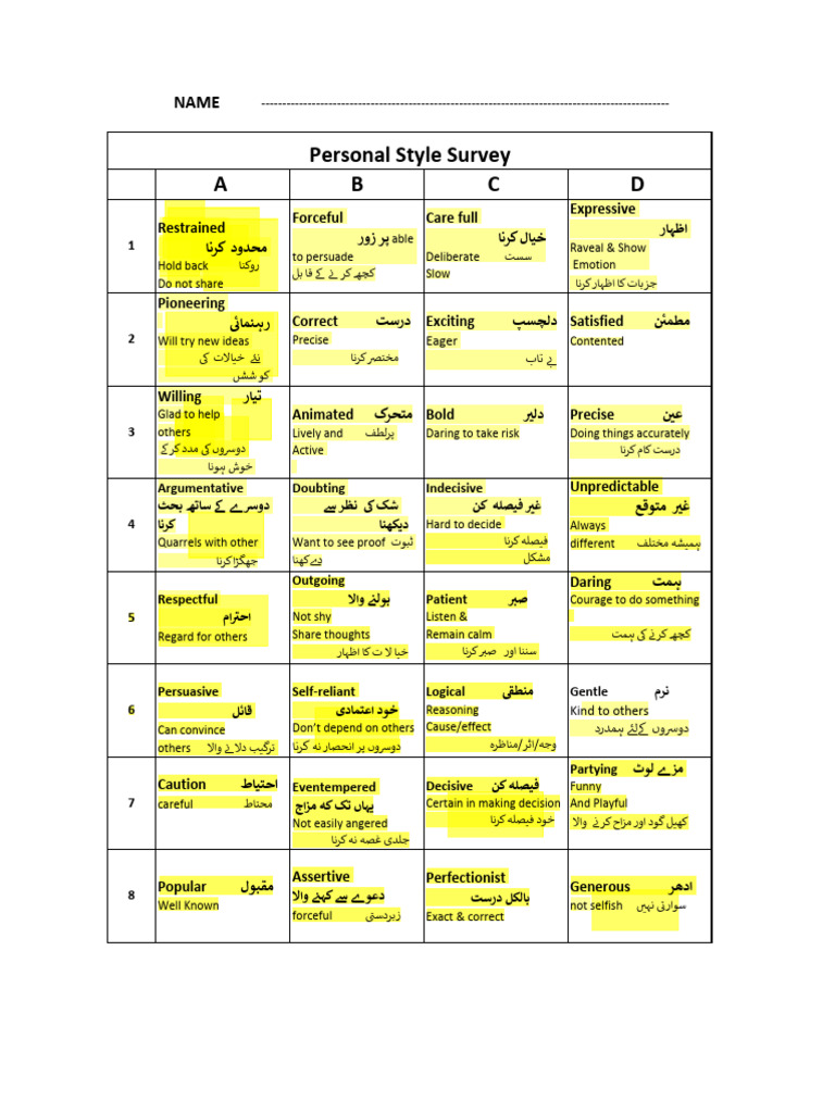 DISC Personality Test | PDF | Psychology