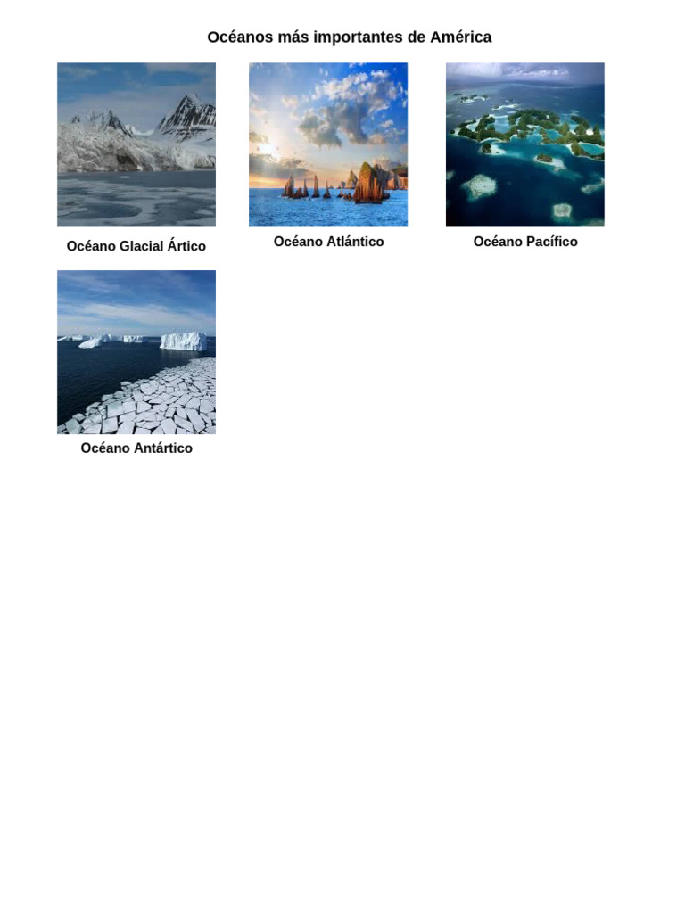 Oceanos, Lagos y Ríos Más Importantes de América | PDF