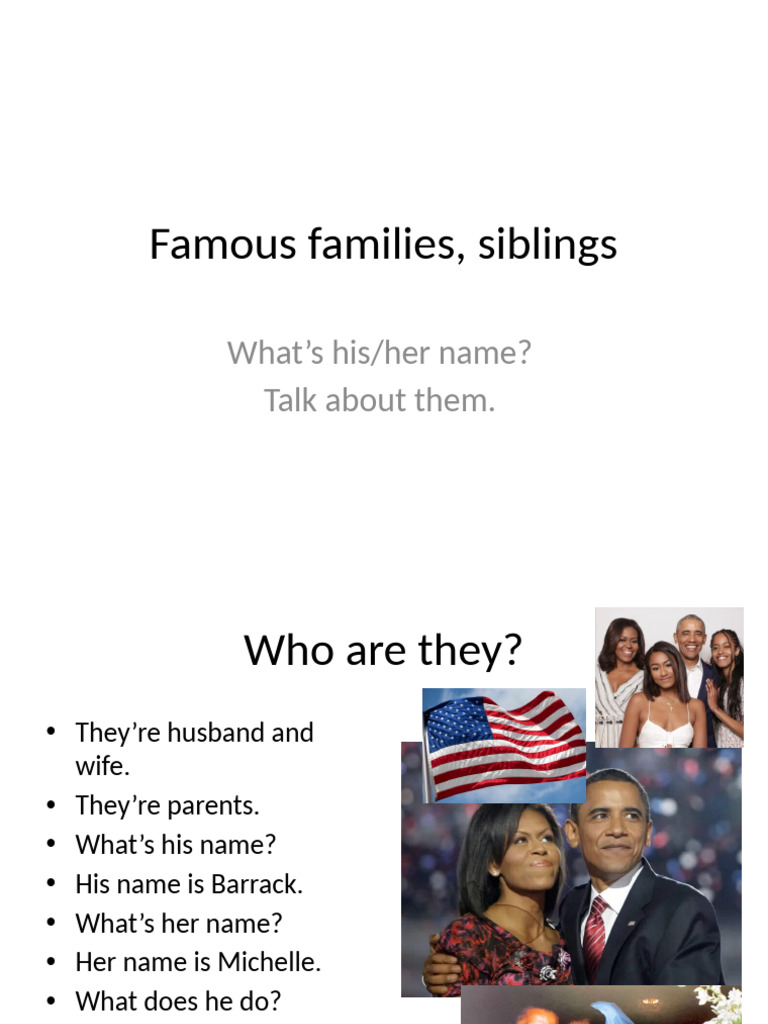 Famous Families and Their Siblings | PDF