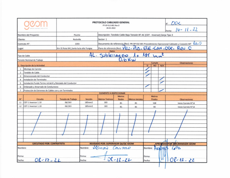 002 Cableado Gen BT Sector 1 | PDF