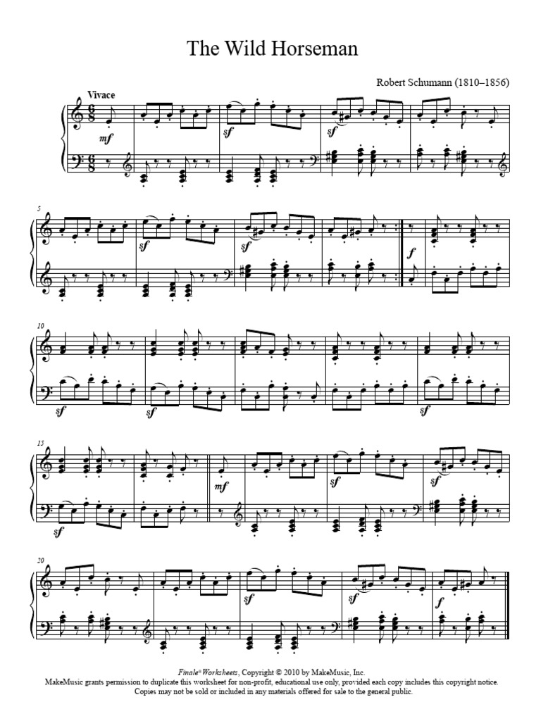 Analyse de "The Wild Horseman" de Schumann | PDF