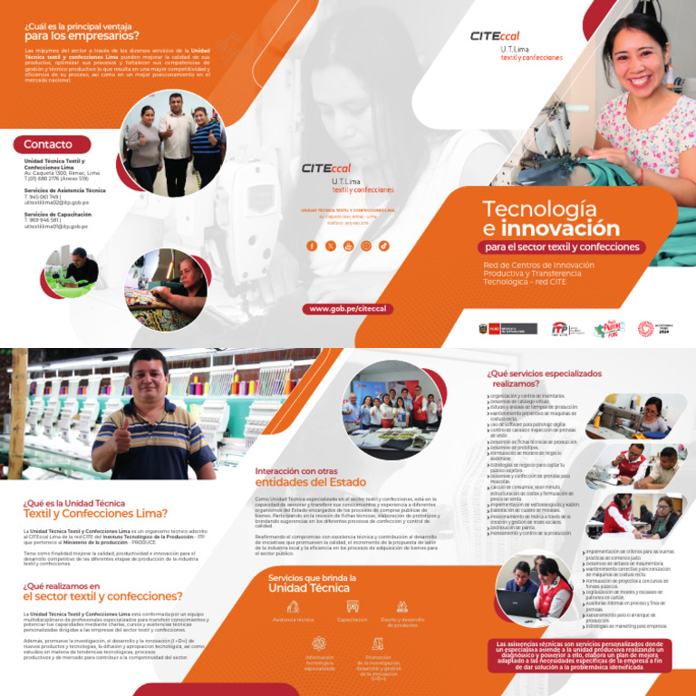 2 - Brochure ITP Textil y Confecciones 24 - 7 - Compressed | PDF | Innovación | Calidad (comercial)