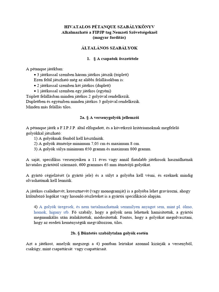hivatalos_petanque_szabalykonyv_2021 | PDF