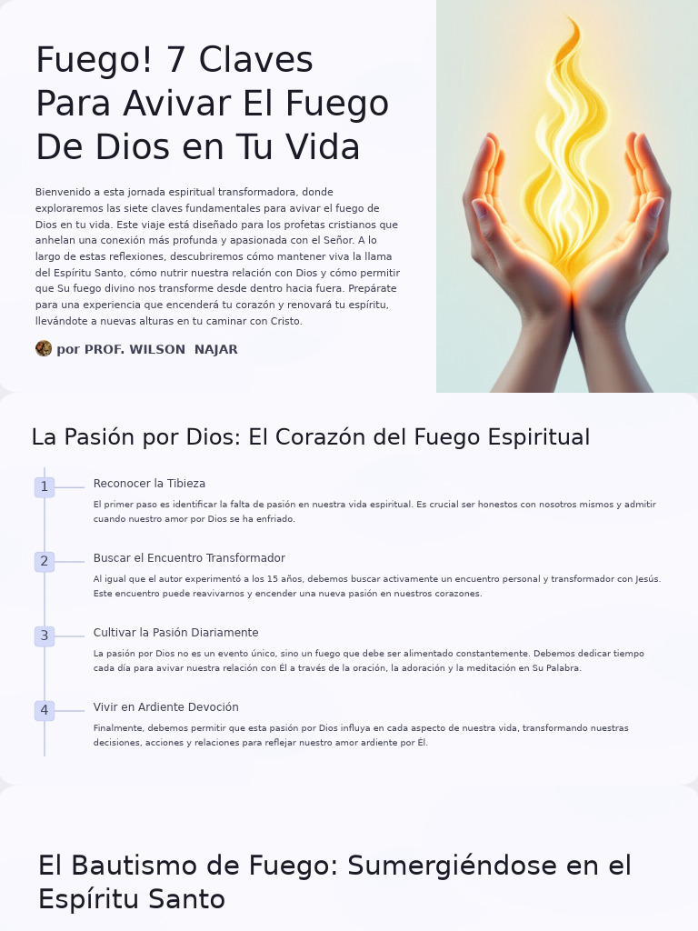 7 Claves para Avivar el Fuego de Dios | PDF | Oración | Intercesión