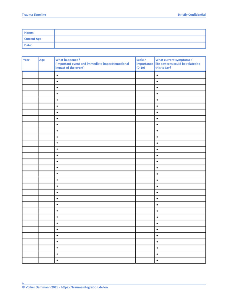 Trauma-Timeline Template EN | PDF