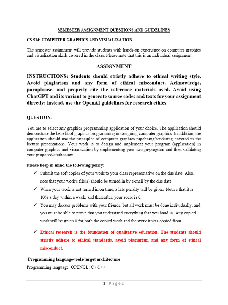 Assignment Cs 514 Semester Project | PDF | Computer Programming | Plagiarism