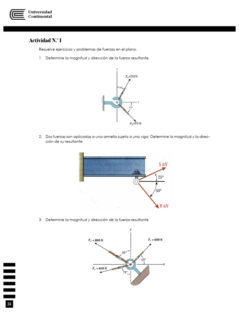 Ejercicios Modulo 1 Estatica | PDF | Mecánica | Ingeniería mecánica