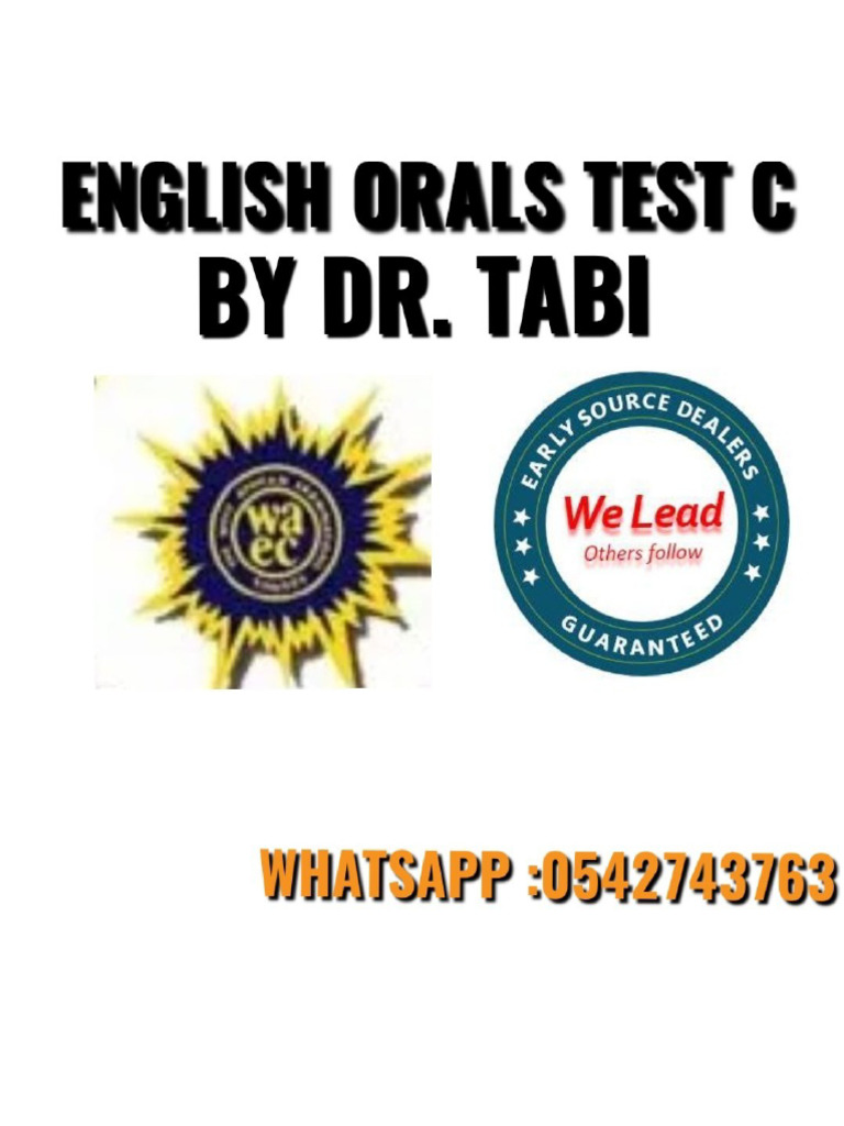 Orals Test - C | PDF